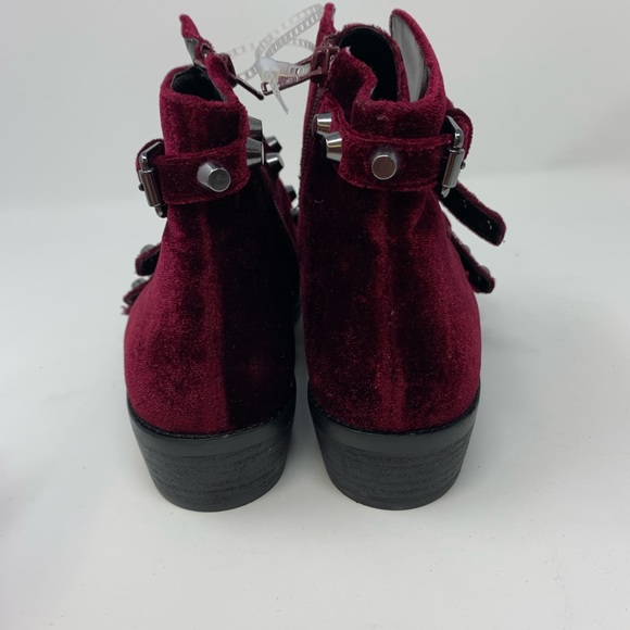 Gianni Bini | Shoes | New Gianni Bini Red Velvet Studded Ankle Booties ...